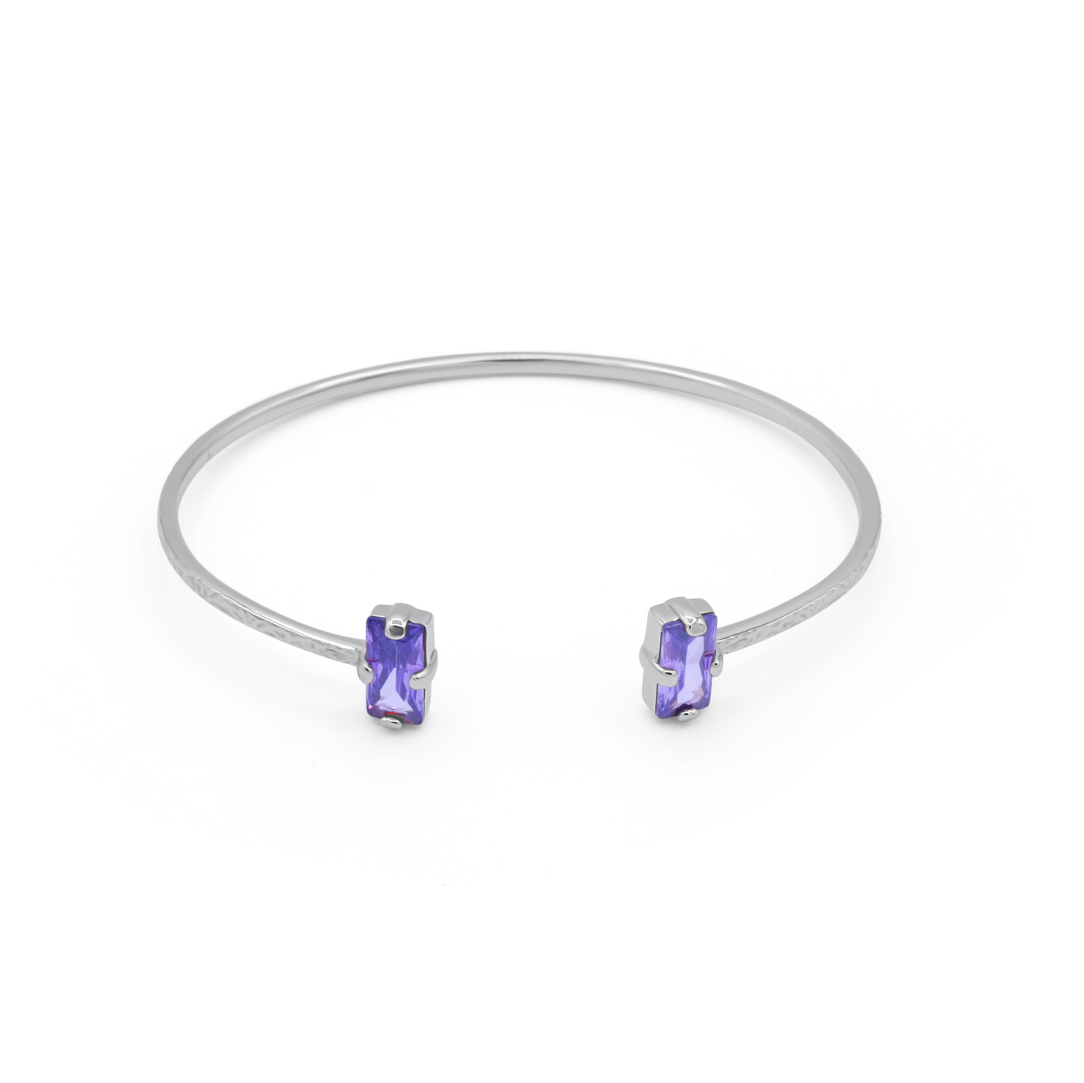 Duara Cuff Bracelet | Textured Sterling Silver Cuff | J.Collins Women